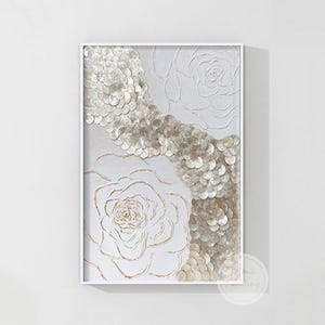 3D Capiz Flower Seashell Art,large Shell Art for Stairwells and Office ...