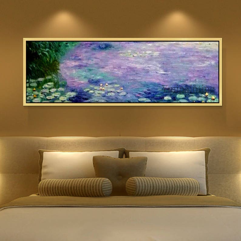 Claude Monet Water Lily Oil Painting on Canvas Texture Lotus - Etsy Canada