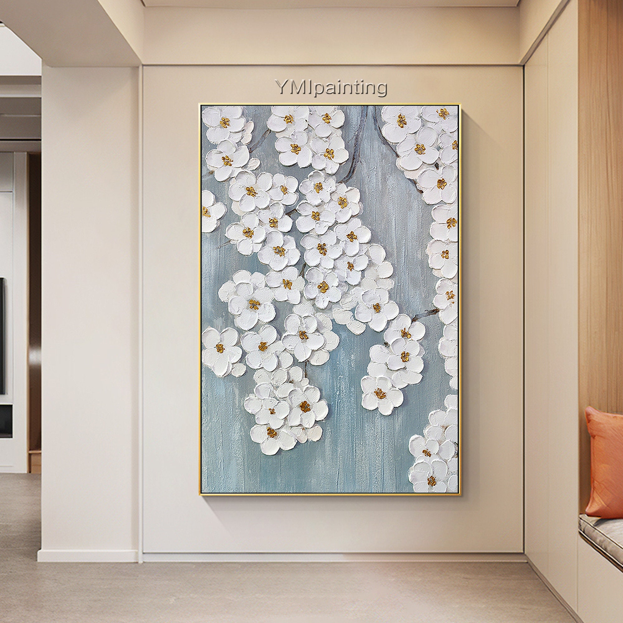 3D Abstract Flower Wall Decor Painting/palette Knife Heavy - Etsy