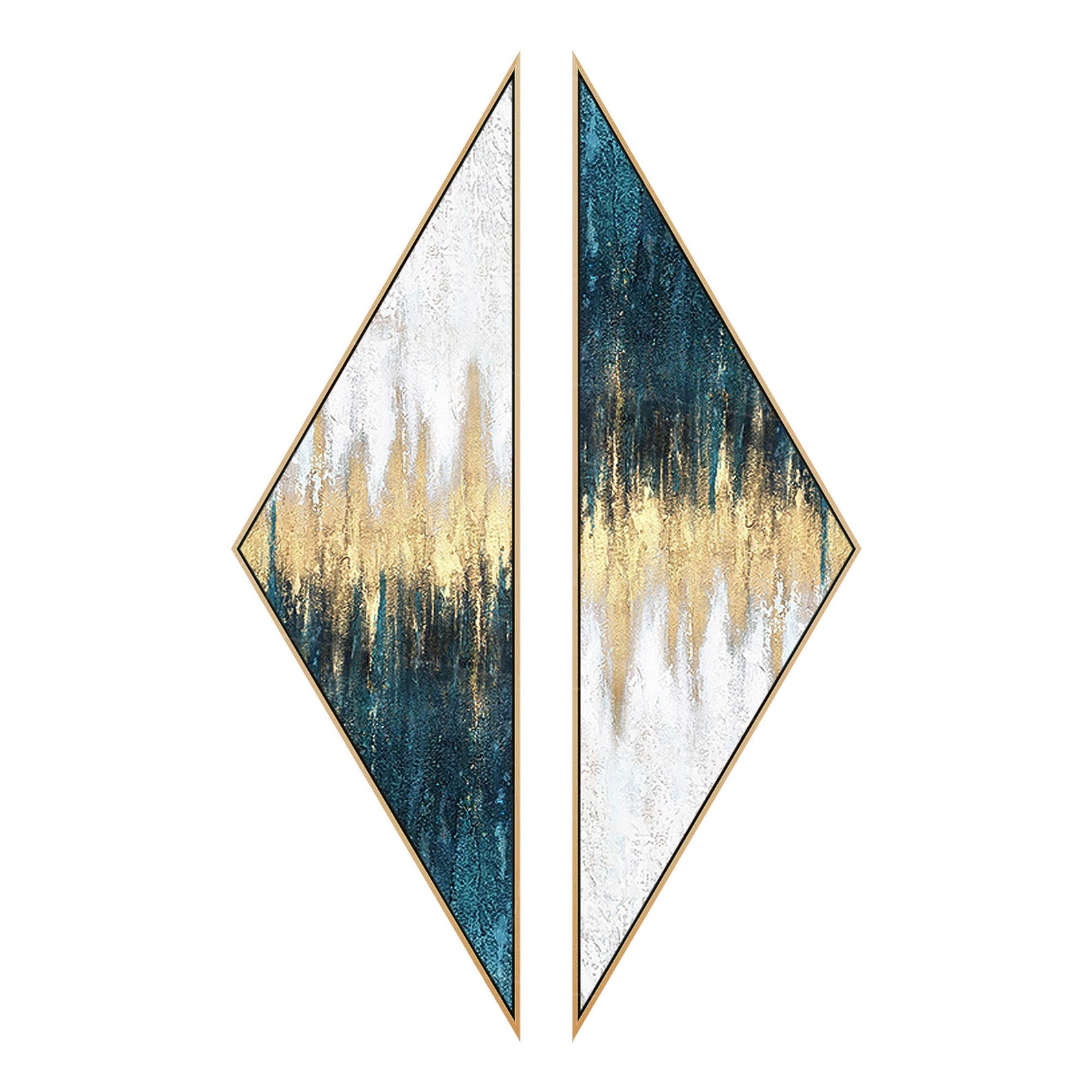 Framed Wall Art Sound Wave Art Set of 2 Wall Art Abstract - Etsy