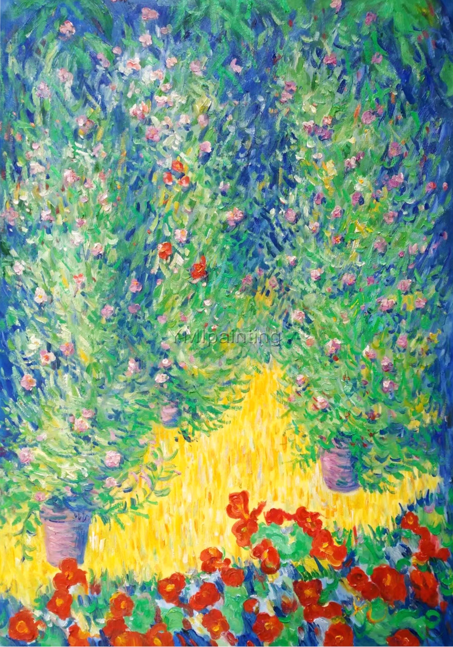 Flowers Painting on Canvas Monet Garden Reproduction of Monet - Etsy