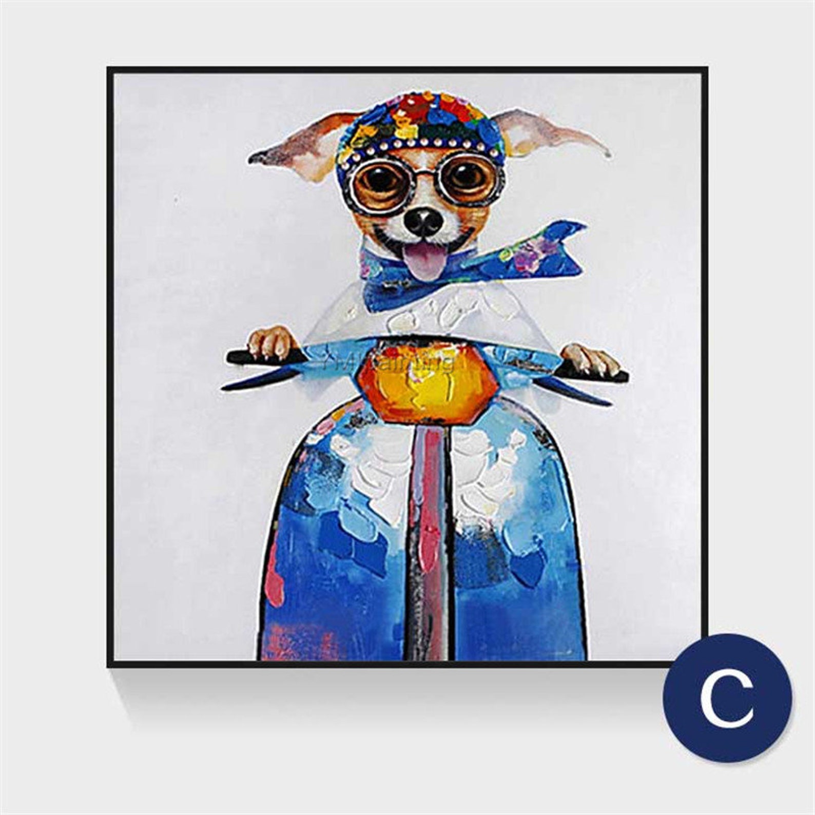 Pet Portrait Dog Painting on Canvas Acrylic Abstract Animal - Etsy