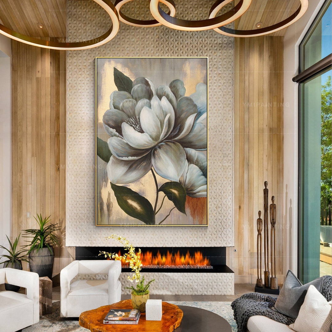 Extra Large Abstract Floral Original Flower Paintings on - Etsy
