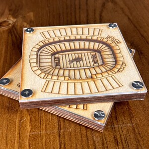 Football Stadium Coasters Set Layered Coaster of NFL Team Stadiums ...