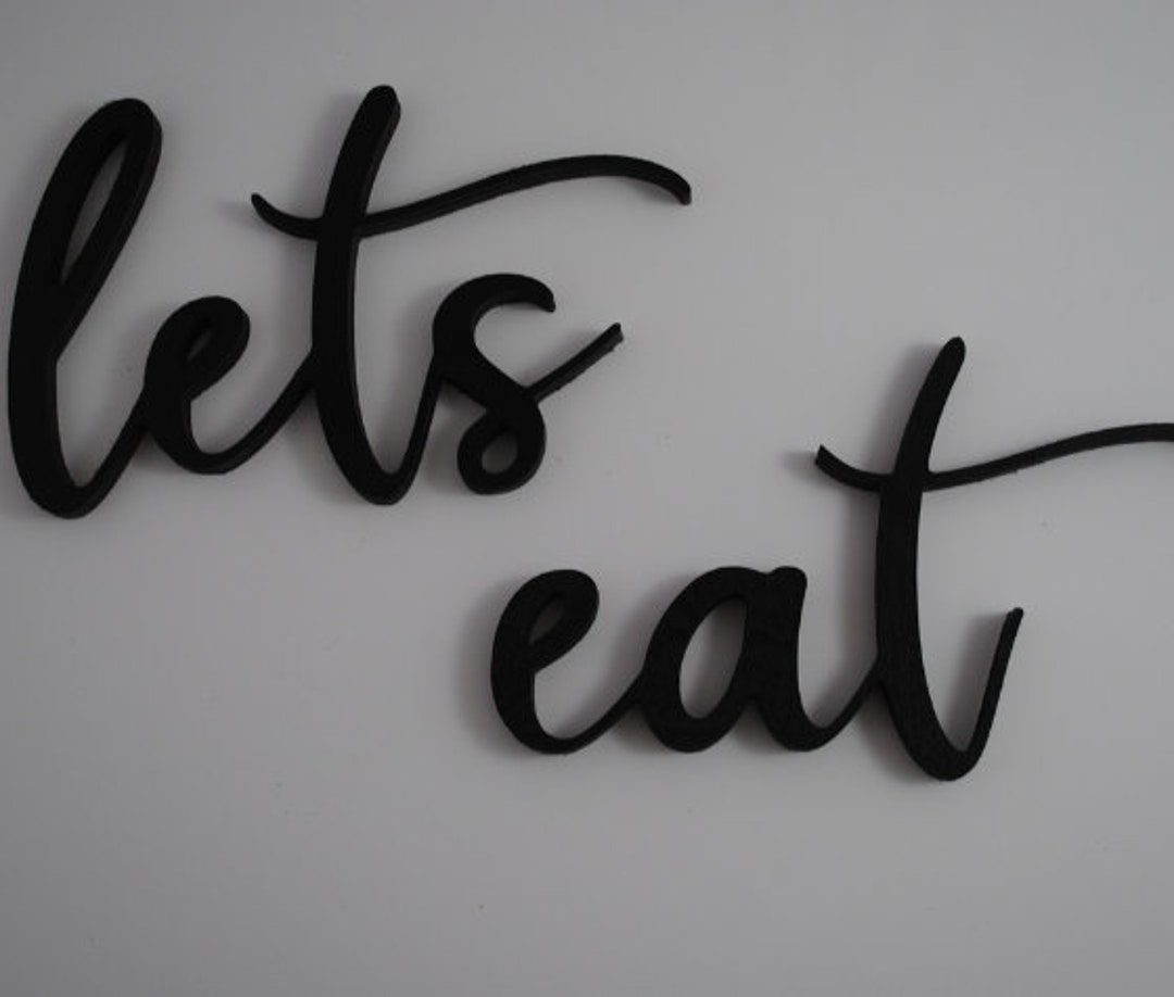 Let's Eat Word Cutout Let's Drink Word Cut Out Let's Eat Sign Let's ...