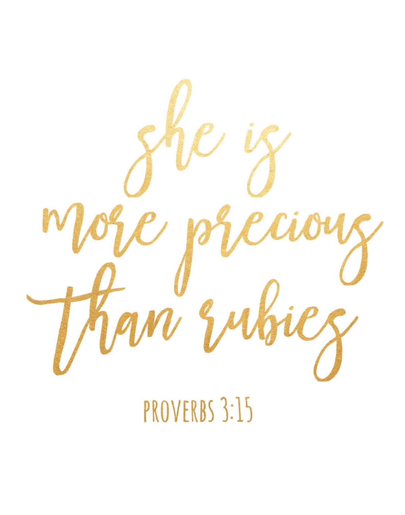 She Is More Precious Than Rubies Proverbs 3 15 Nursery Etsy