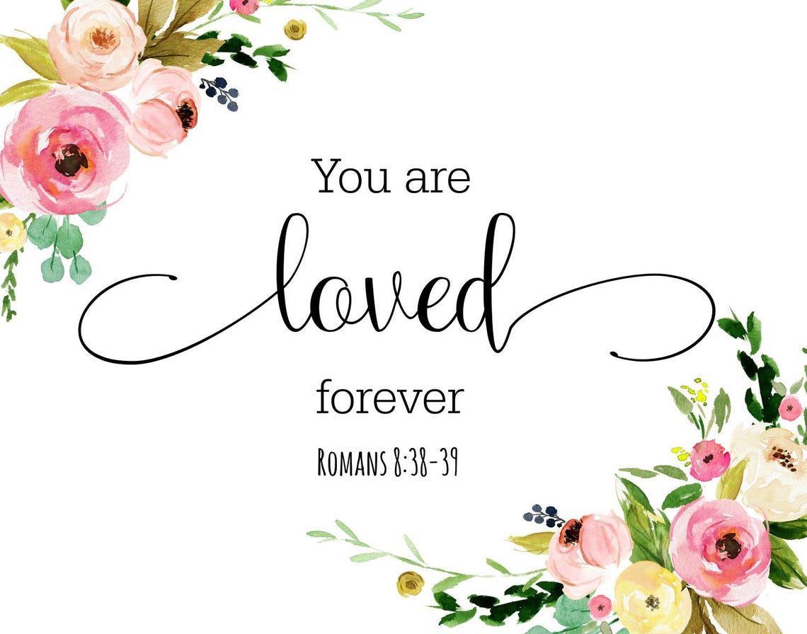 Nursery Bible Verse You Are Loved Forever Bible Quote | Etsy