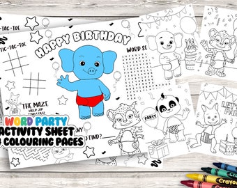 Word Party Birthday | Etsy