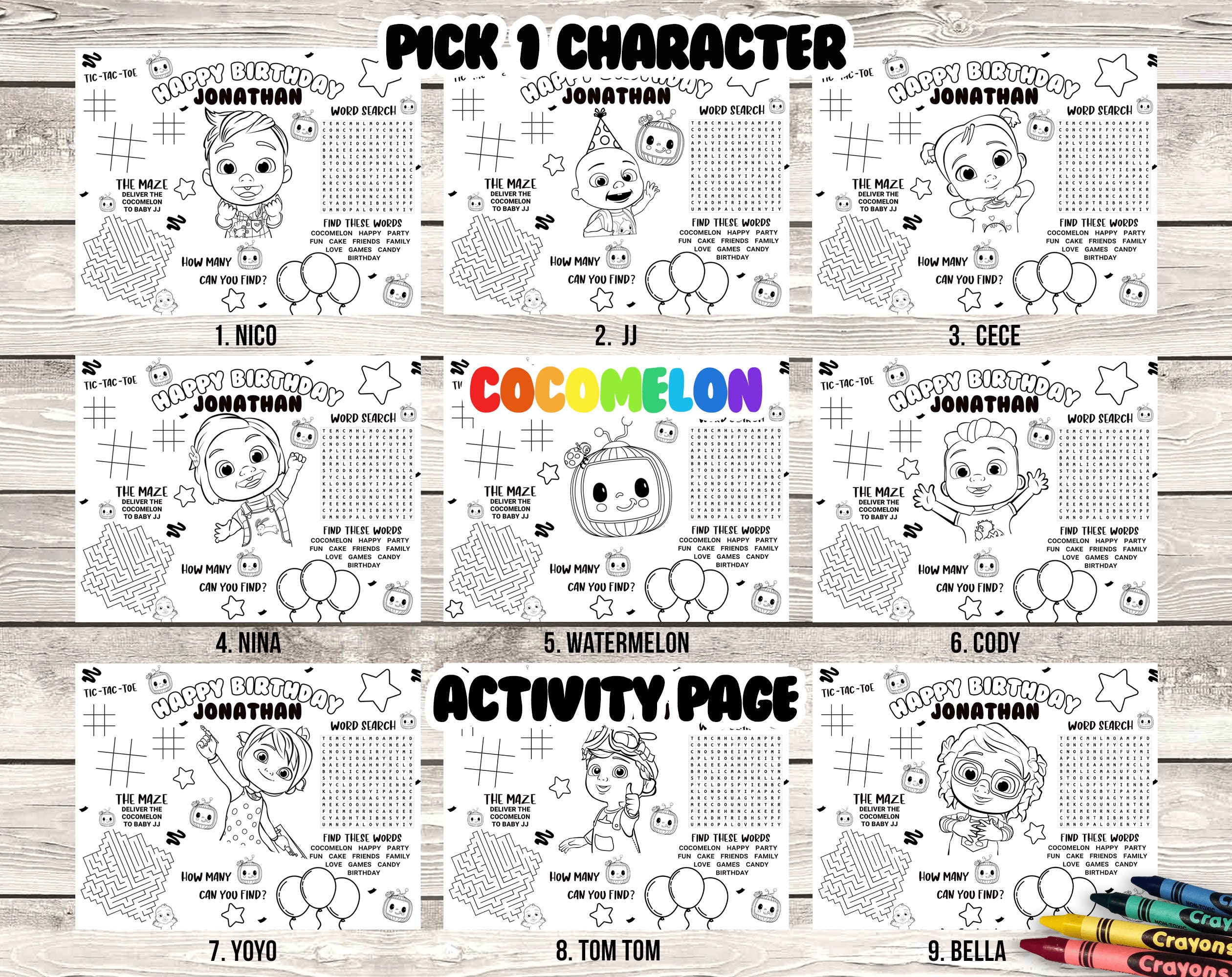 Printable Cocomelon Party Bundle Coco-melon Party Supplies Personalized ...