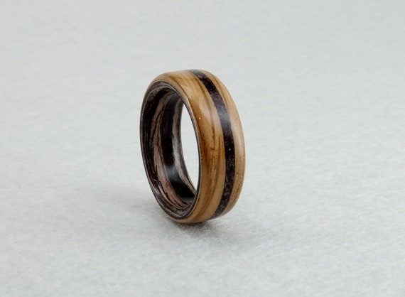 Wood Ring Elegant Bentwood Ring Made in Two Tones - Etsy
