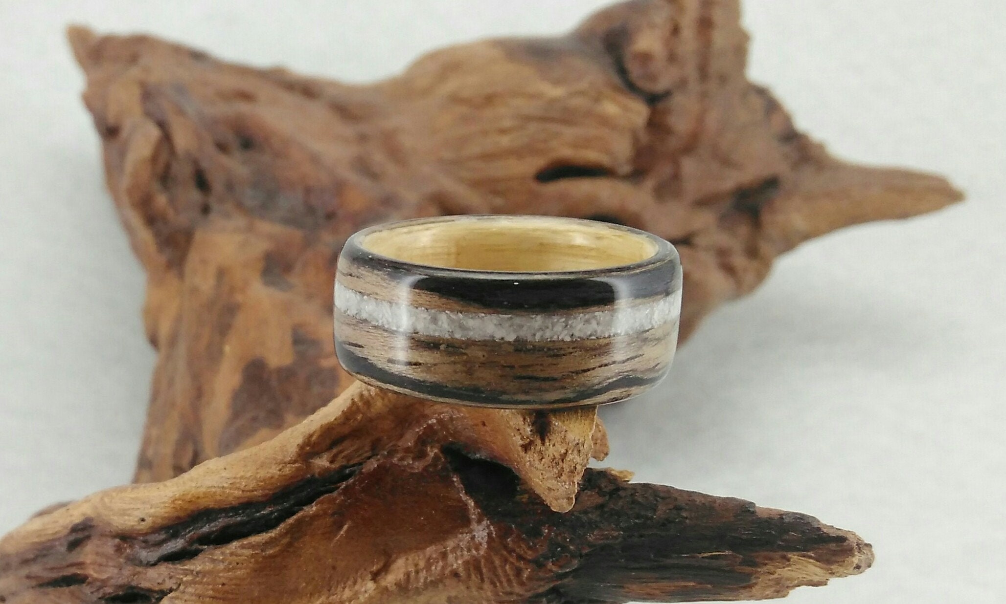 Wood Ring Elegant Bentwood Ring Made in Two Tones | Etsy