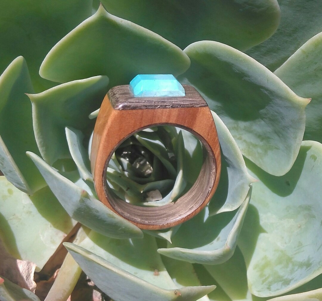 Natural Jewelry Wood Ring Handmade Alternative Ring Size 18.50 Mm. USA ...