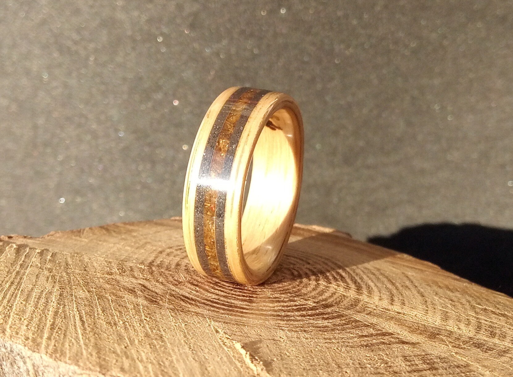 Wood Ring Elegant Bentwood Ring Made of Oak With a Tiger - Etsy
