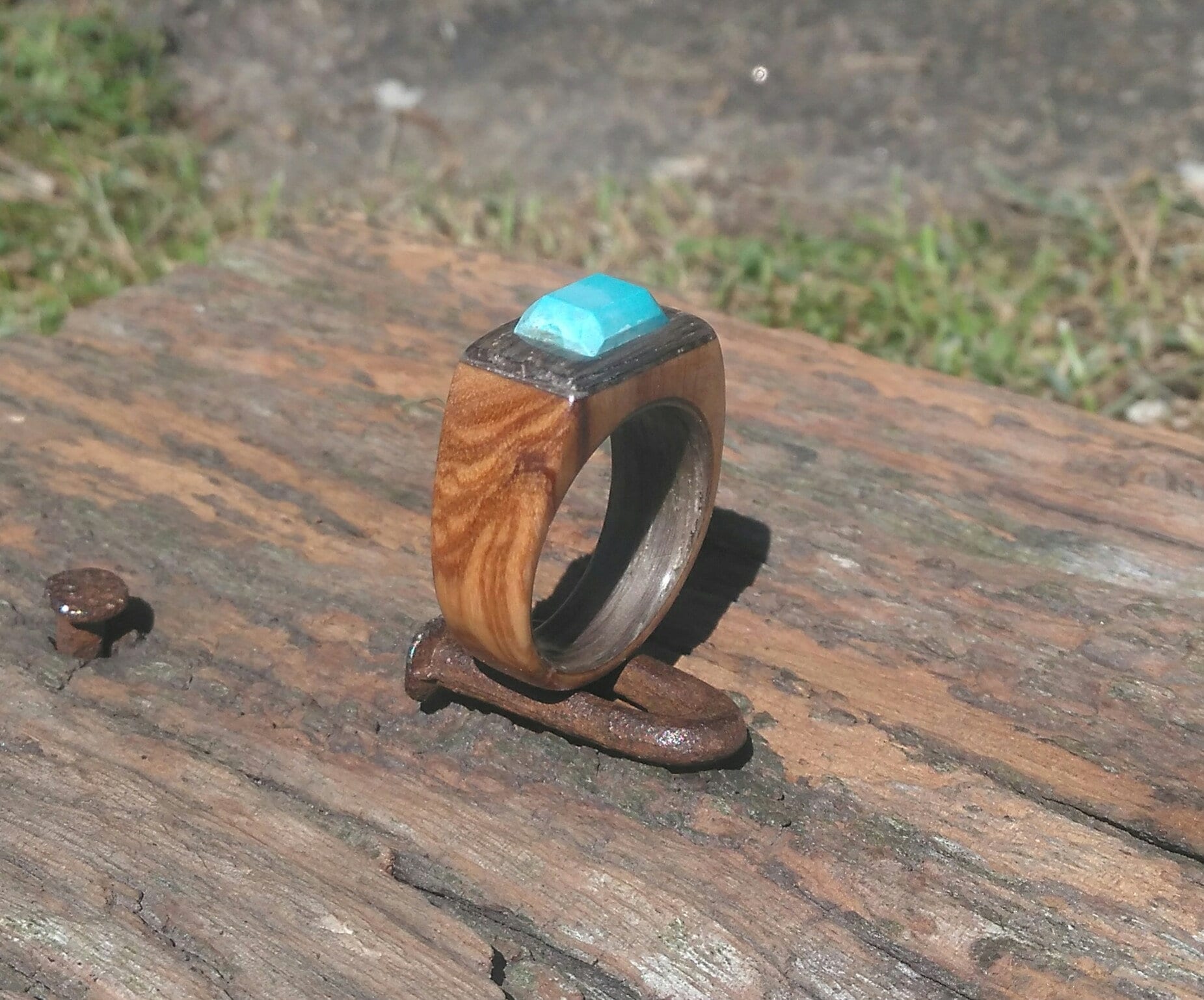 Natural Jewelry Wood Ring Handmade Alternative Ring Size 18.50 Mm. USA ...