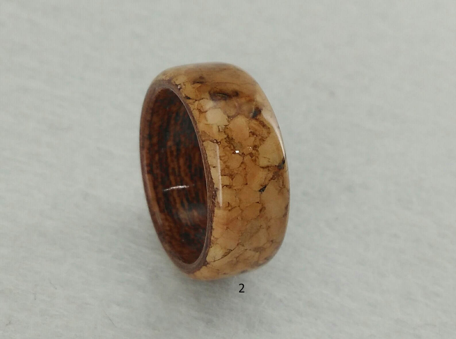 Wood Ring // Cork // Elegant Bentwood Ring Made in Two Tones | Etsy