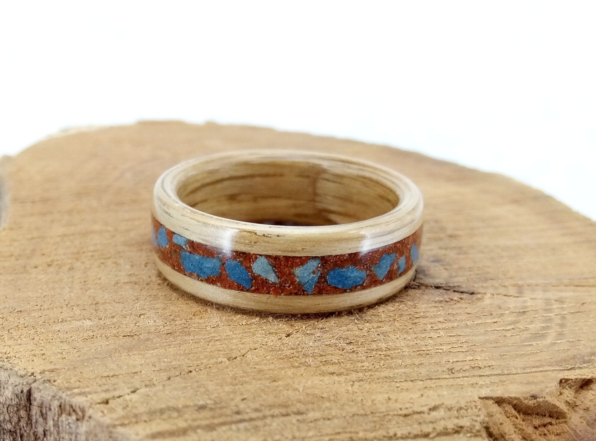 Wood Ring Elegant Bentwood Ring Made of Oak With a - Etsy