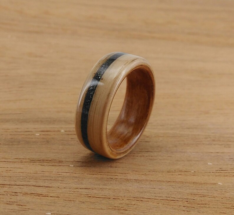 Wood Ring Elegant Bentwood Ring Made in Two Tones - Etsy