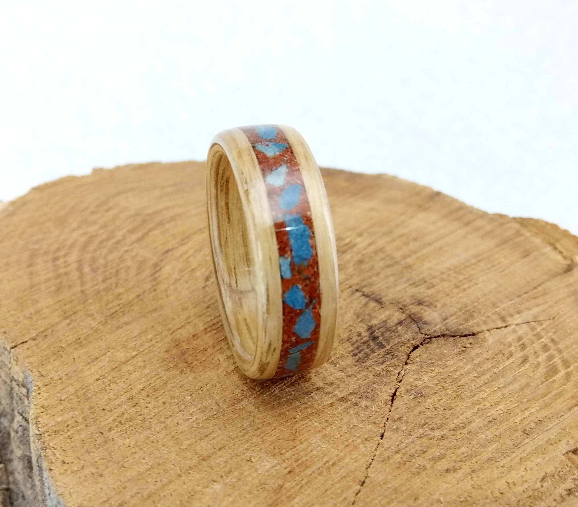 Wood Ring Elegant Bentwood Ring Made of Oak With a - Etsy