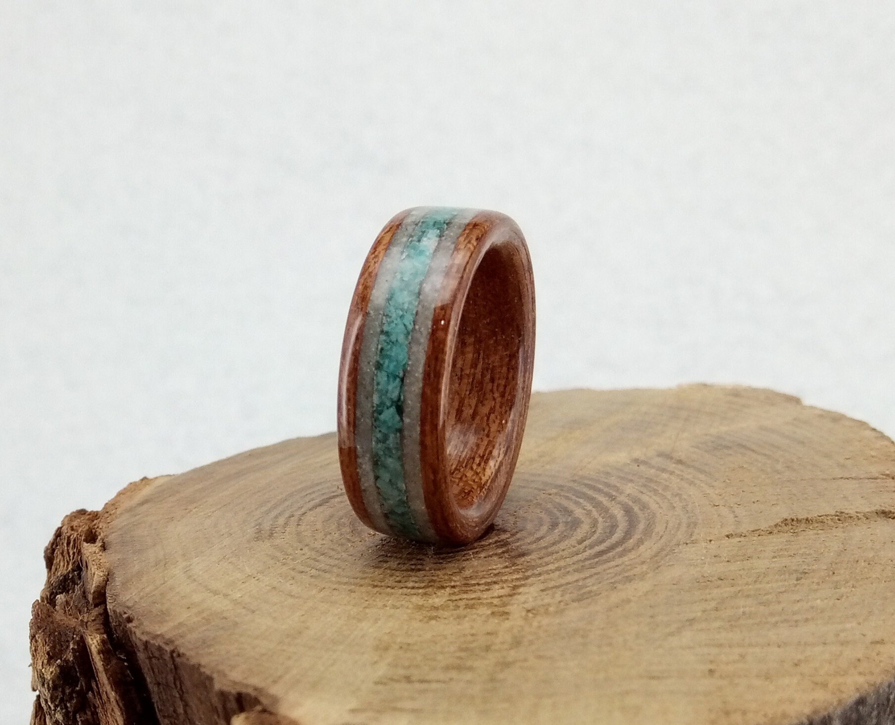 Wood Ring Elegant Bentwood Ring Made of Mahogany With a - Etsy