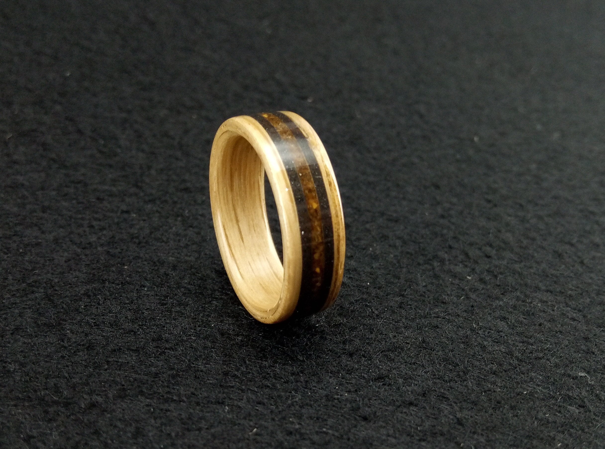 Wood Ring Elegant Bentwood Ring Made of Oak With a Tiger - Etsy