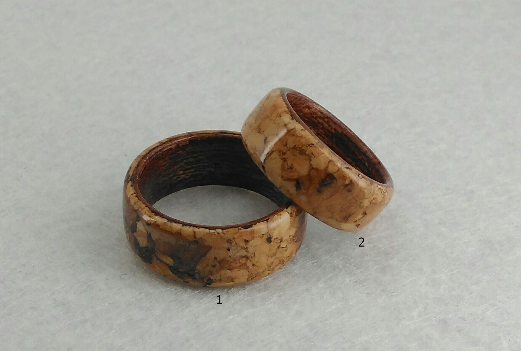 Wood Ring // Cork // Elegant Bentwood Ring Made in Two Tones - Etsy