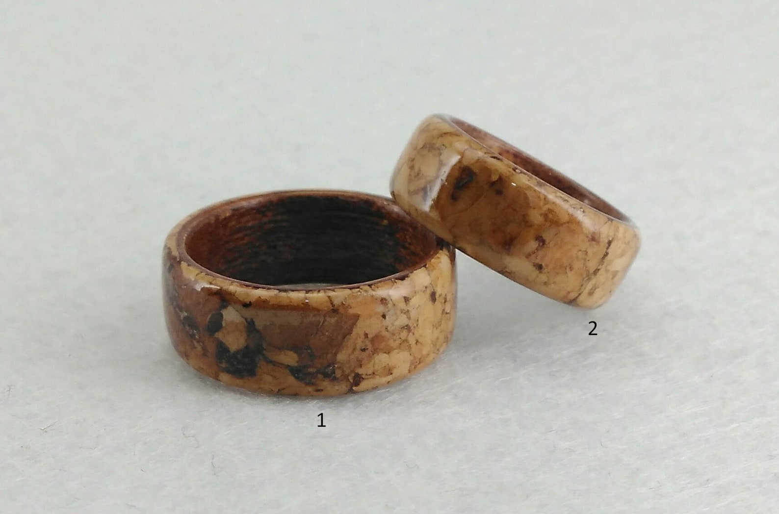 Wood Ring // Cork // Elegant Bentwood Ring Made in Two Tones | Etsy