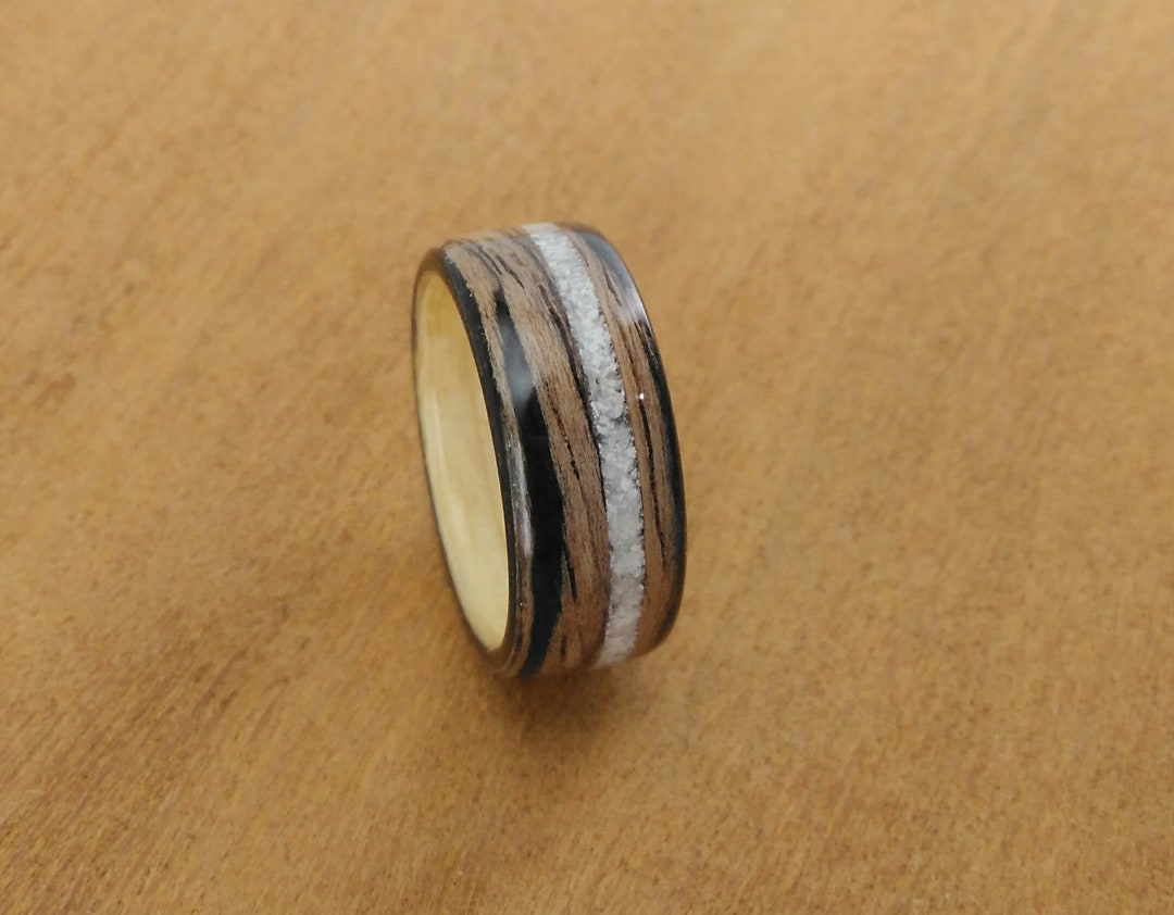 Wood Ring Elegant Bentwood Ring Made in Two Tones Handmade Alternative ...