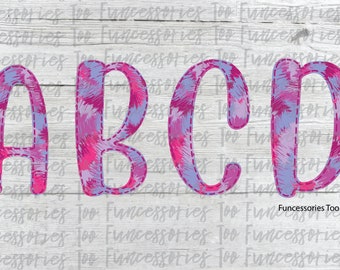 Faux Applique Honey Bee Alphabet Font PNG Digital Download | Etsy