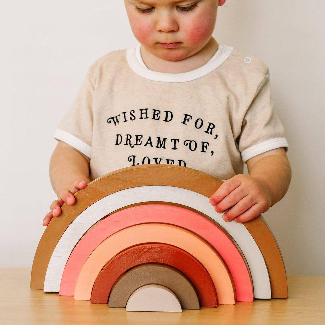 Extra Large Wooden Rainbow - Wooden Decor for Kids - Rainbow Stacker ...