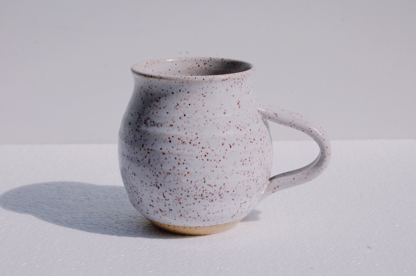 Bulb Mug: Speckled White Pottery Mug/ Pottery Gift/ Stoneware - Etsy Canada