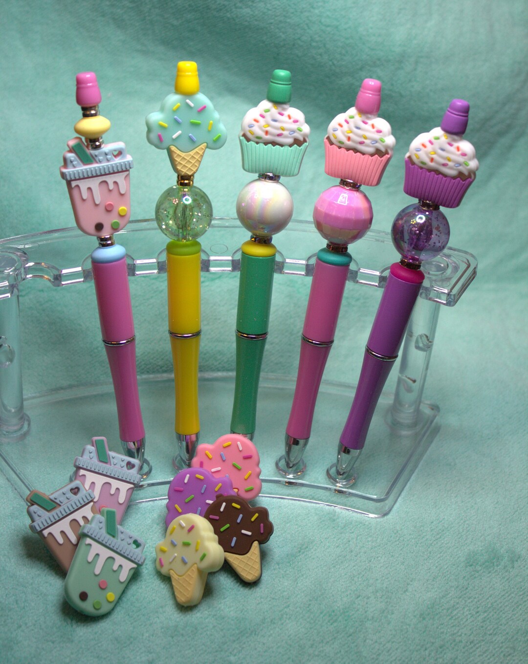 Ice Cream/bubble Tea/cupcake Beaded Pens - Etsy