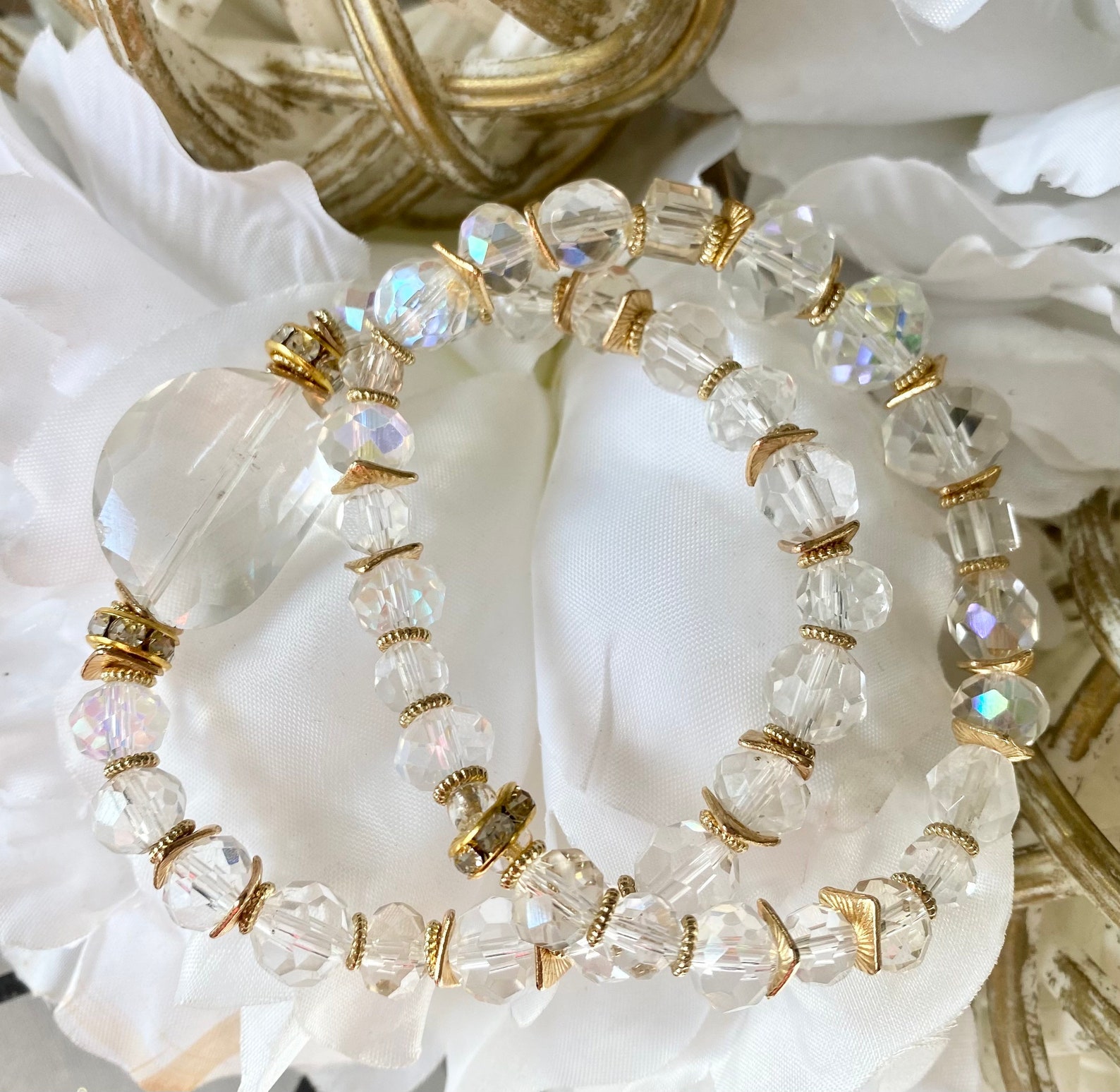 Genuine Stone Crystal Bracelets - Etsy
