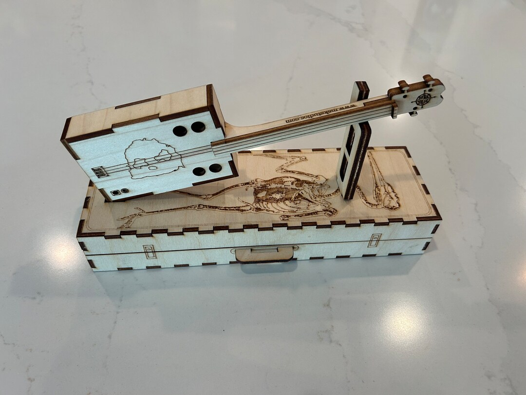 Wood Mini Cigar Box Guitar Replica Bird Anatomy Skeleton - Etsy