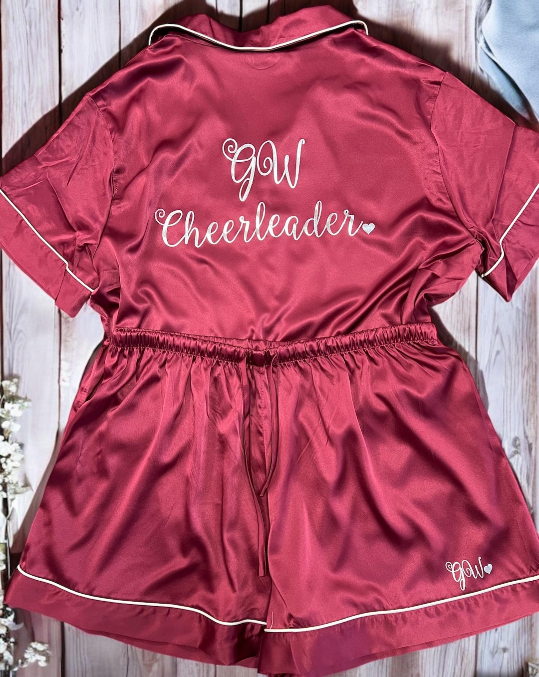 Sport Team Pajamas, Silky Satin Pajamas, Monogram Pjs, Birthday Pajamas ...