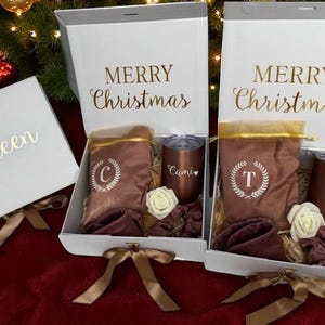 Ready-to-gift Holiday Pajama Box – Custom Satin Pajamas, Personalized ...