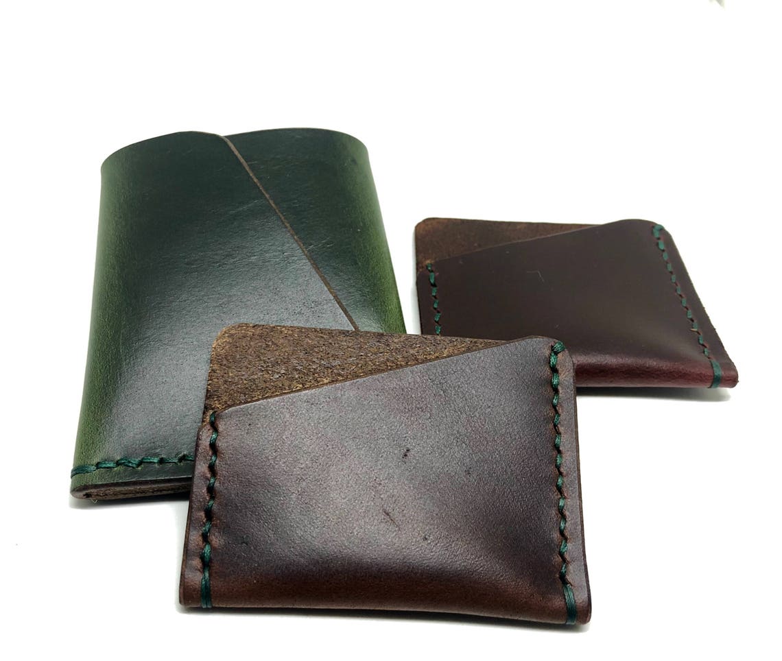 Challenge Coin Holder/Sleeve choice of leather and thread | Etsy