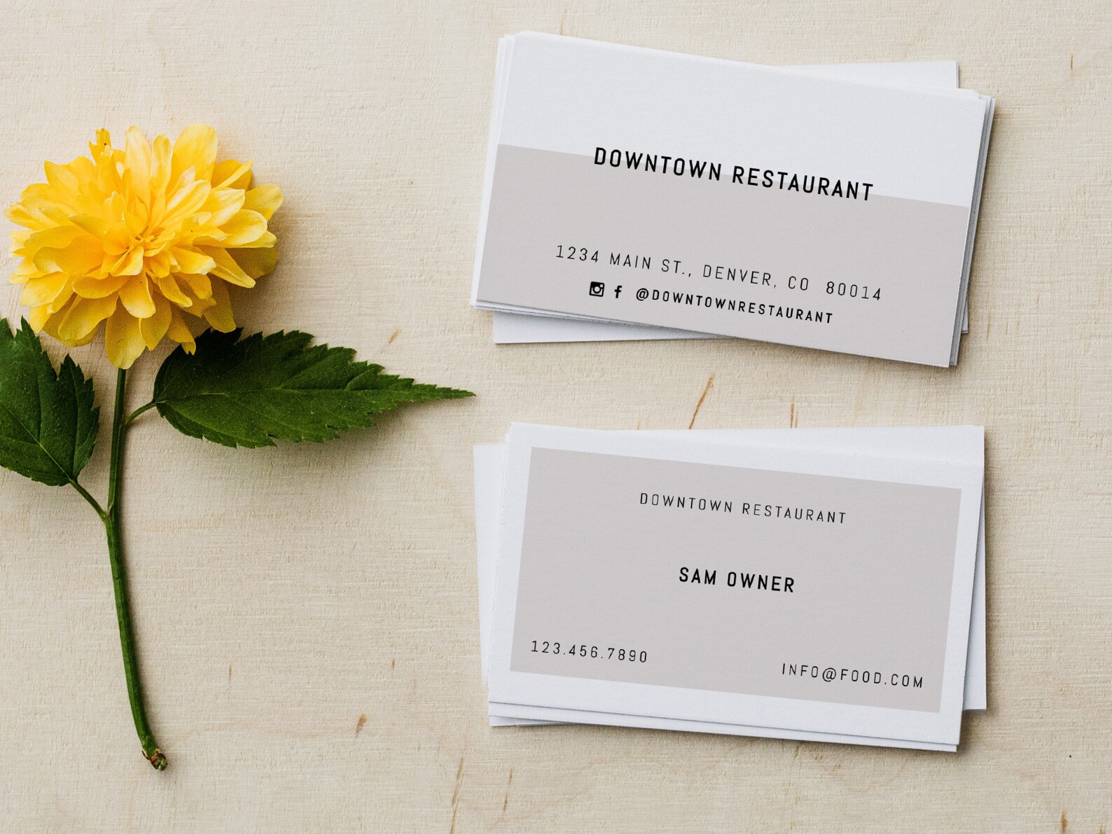 Minimalist Neutral Business Card Template, INSTANT Download - Etsy UK