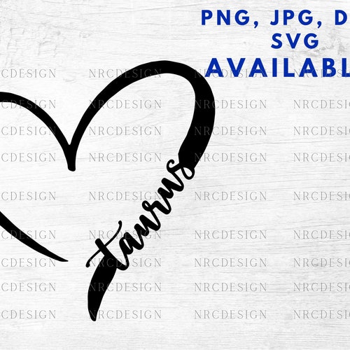 Taurus SVG PNG - Etsy