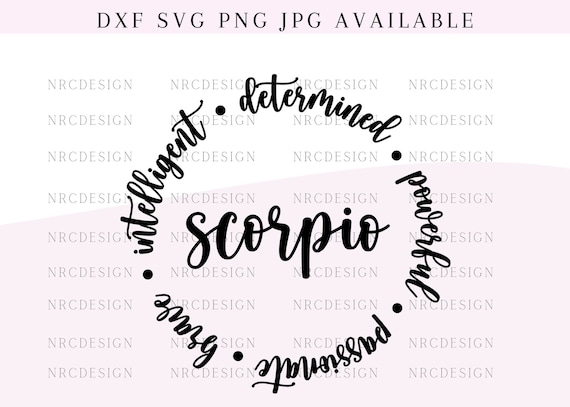 Scorpio Svg Scorpio Trait Svg Scorpio Zodiac Svg Cute Cut | Etsy UK