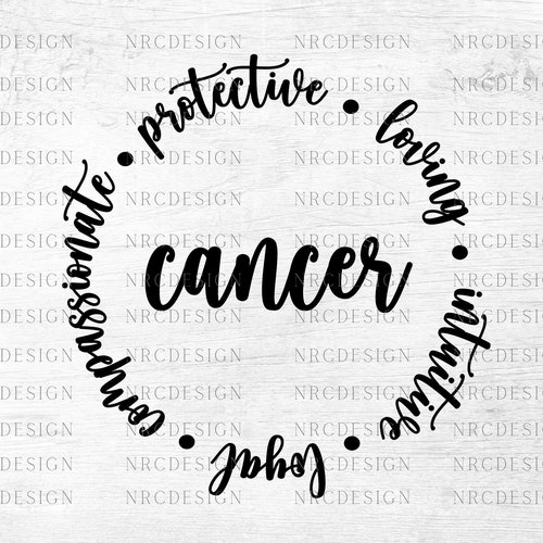 Cancer Zodiac Svg Horoscope Svg Astrology Cut Files Cancer - Etsy