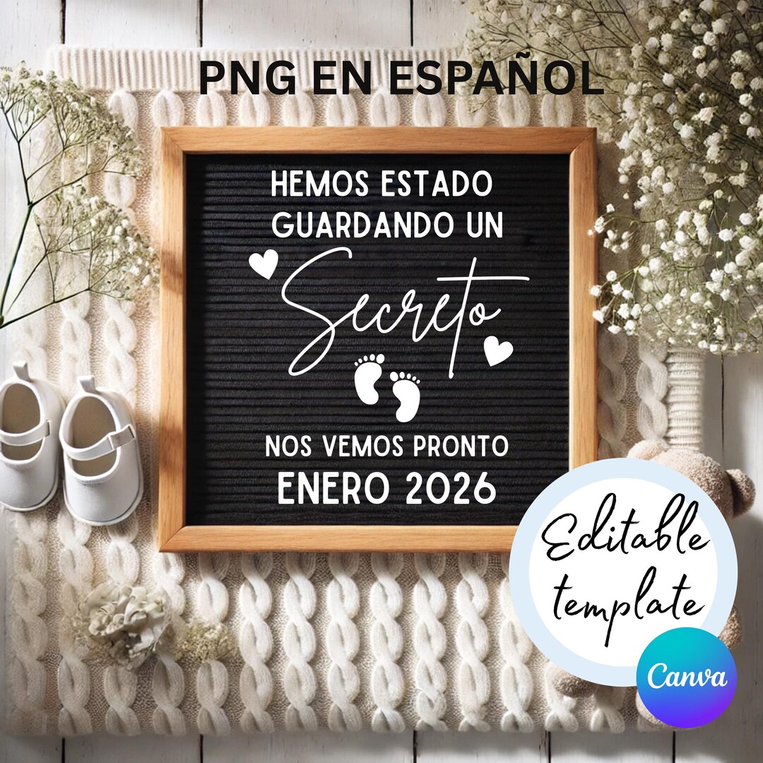 Spanish Baby Announcement Editable Png Baby Png Editable Template In