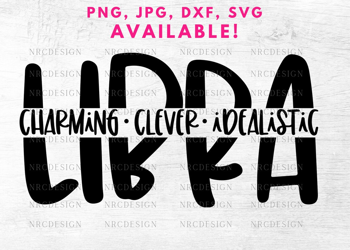 Libra Svg, Cute Libra Cut Files With Characteristics, Horoscopes Libra ...