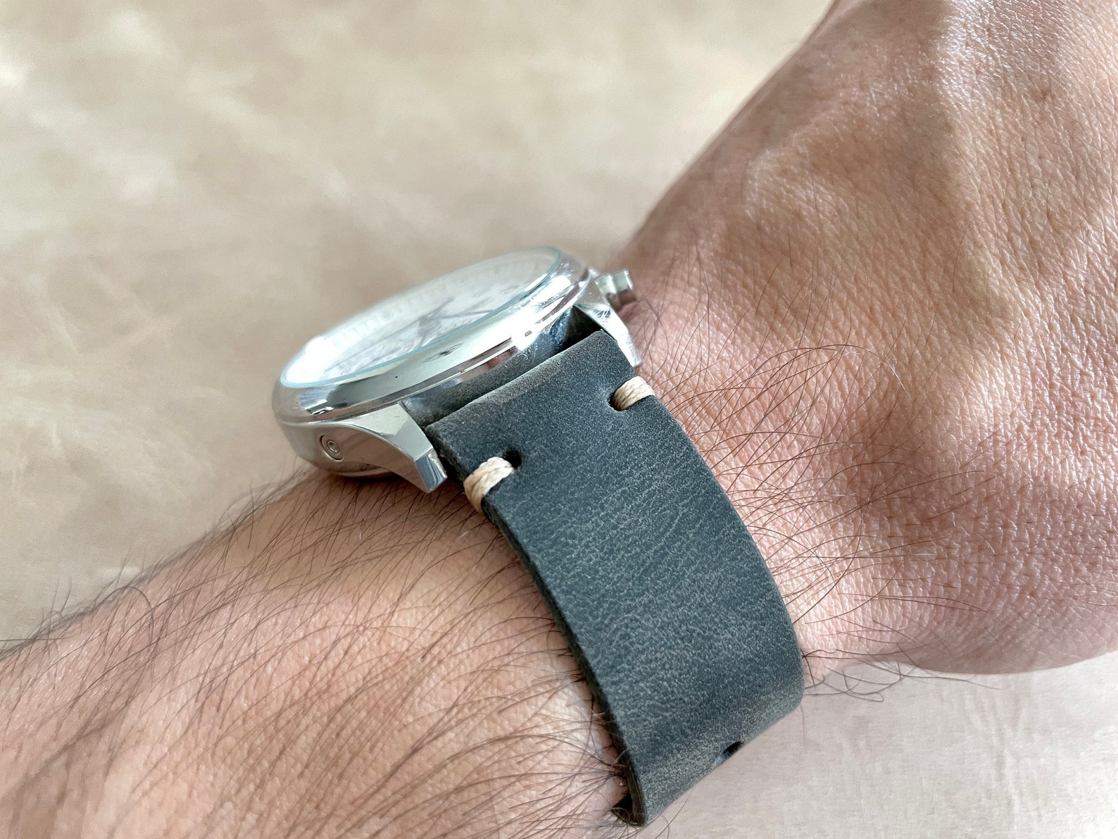 Leather Watch Strap Leather Watch Band Handmade Watch Band | Etsy