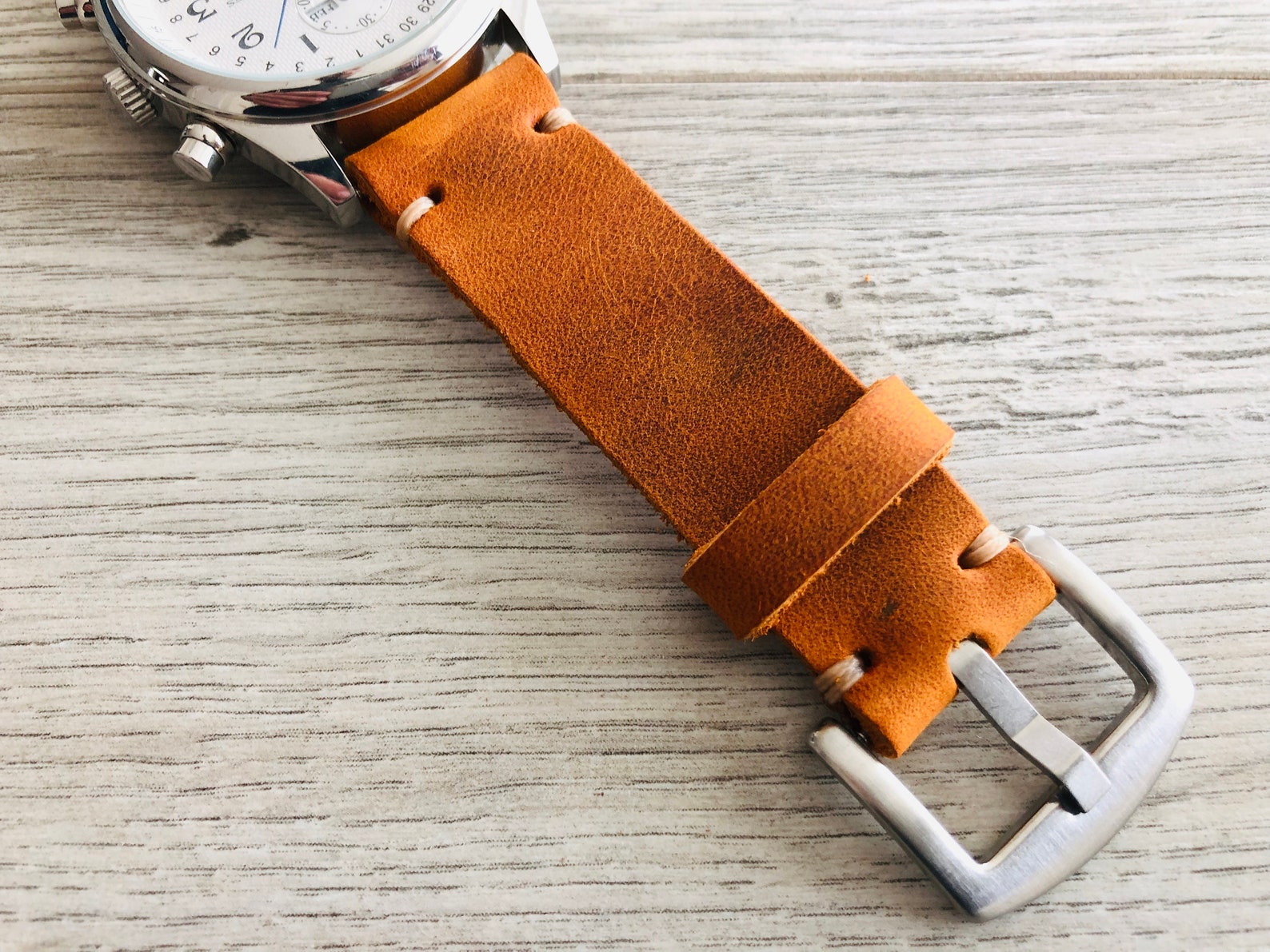 Leather Watch Strap Leather Watch Band Handmade Watch Band - Etsy