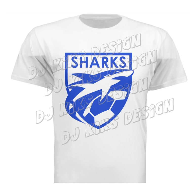 Shark Soccer Team Logo - Digital Download SVG PNG - Etsy