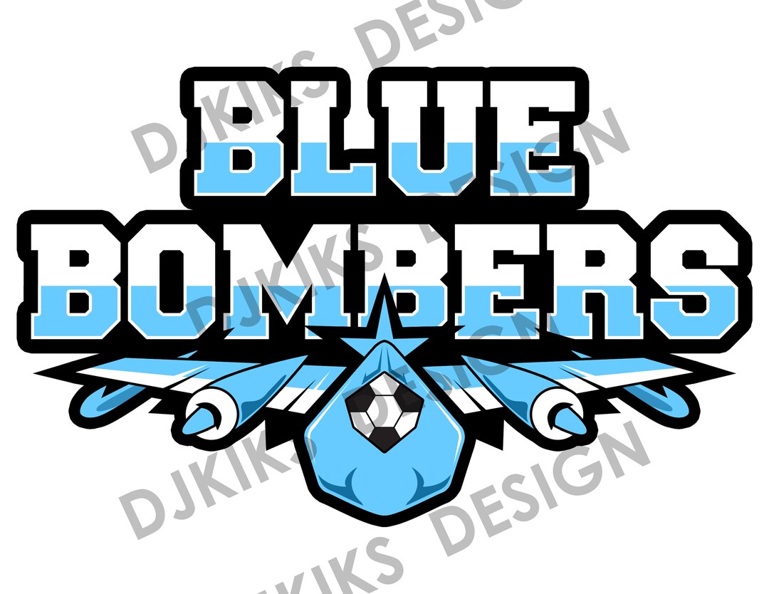Blue Bombers Kids Soccer Team - PNG and JPG - Etsy