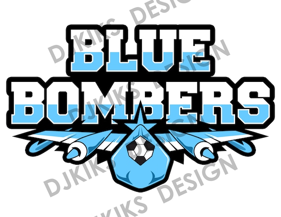 Blue Bombers Kids Soccer Team PNG and JPG - Etsy