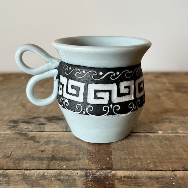 Greek Key Vase - Etsy