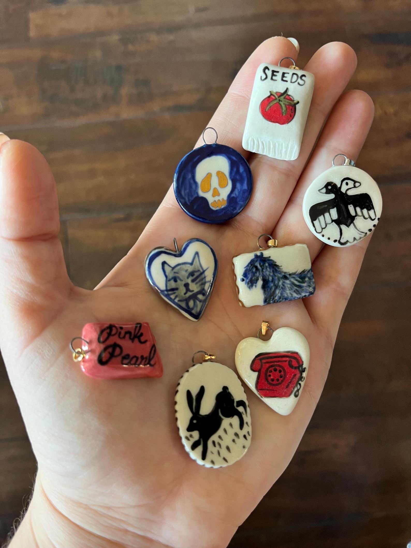 Handmade Custom Porcelain Charms - Etsy