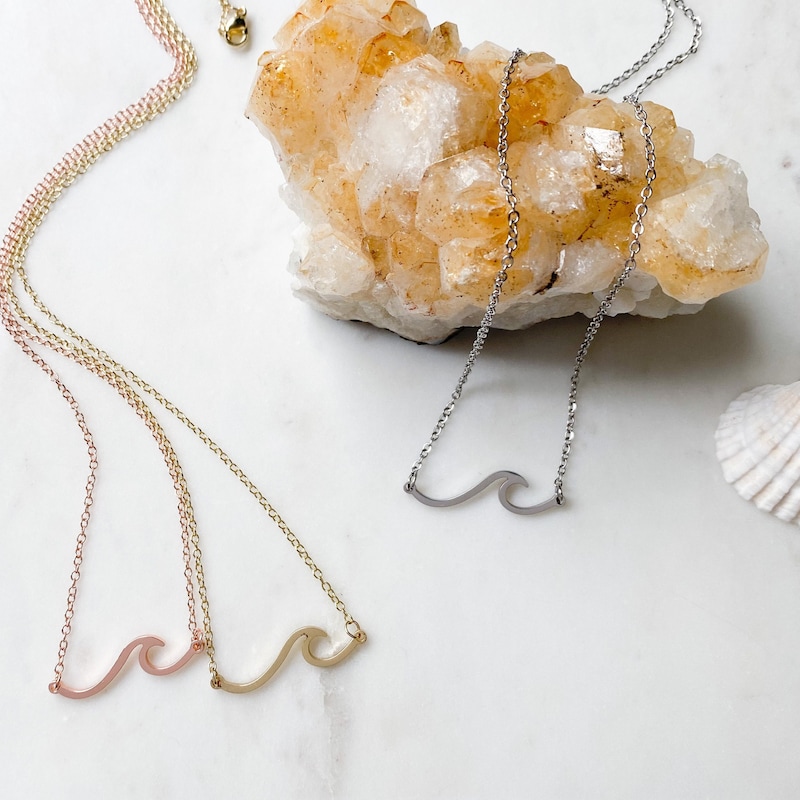 Wave Necklace - Etsy